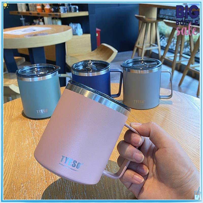 Tyeso แก้วเก็บความเย็น เเก้วกาแฟ แก้ว 400ml. แก้วเก็บความร้อน แก้วน้ำ แก้วสแตนเลส 304 แก้วเก็บ ...