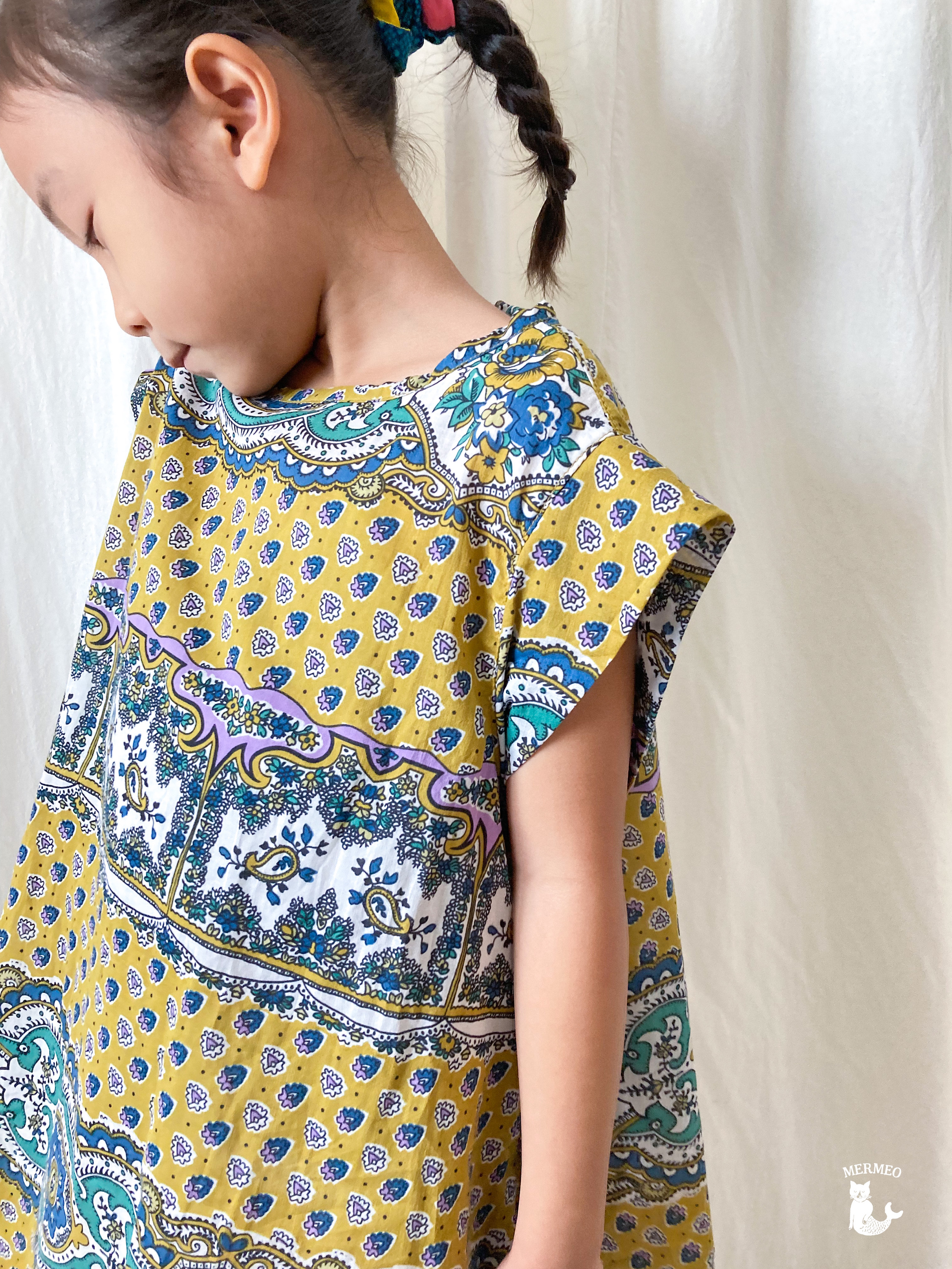 MERMEOKOP-1M(90-100) L(110-120)XL(130-140) Little girl dress with ...