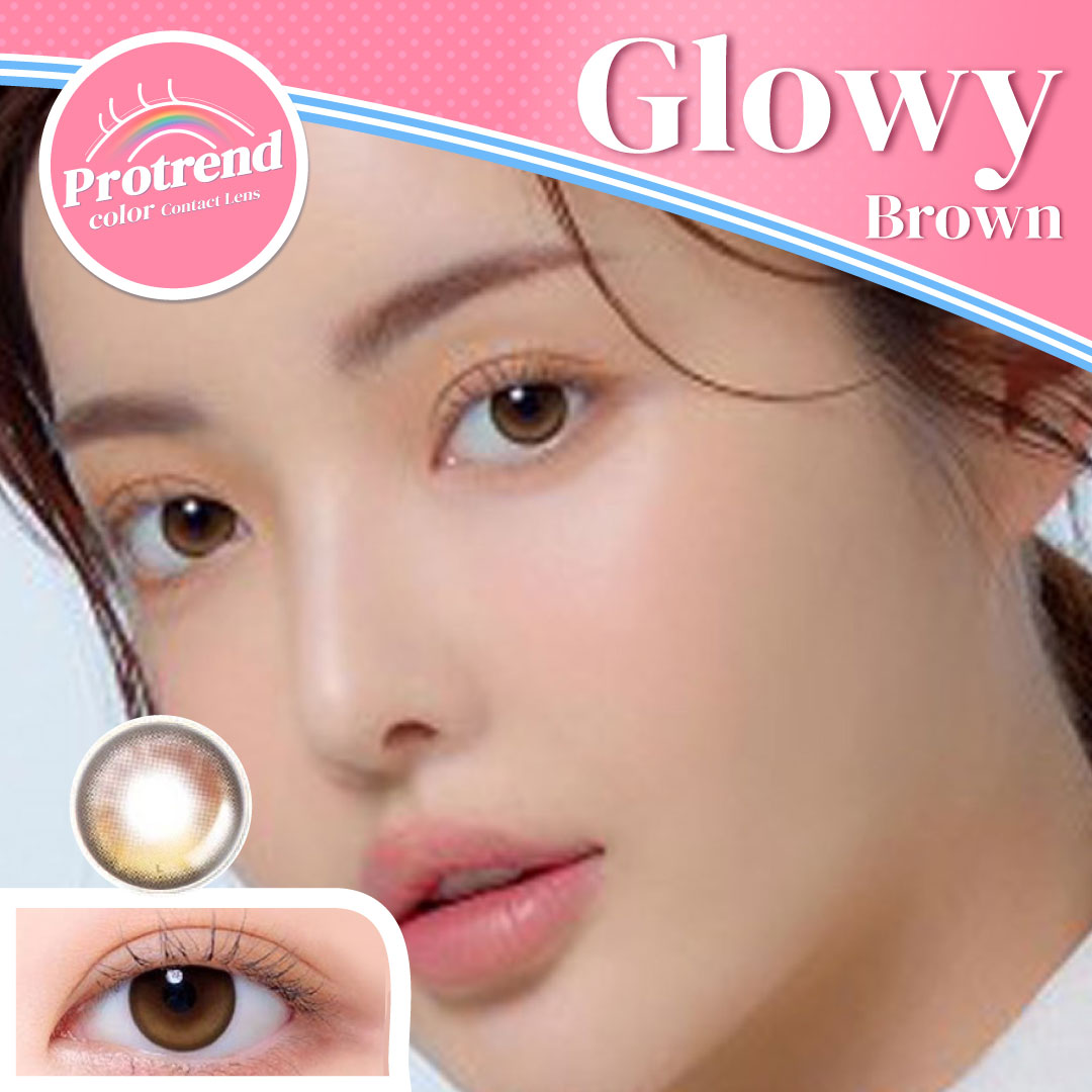 Protrendcolor Contact lens : คอนแทคเลนส์โปรเทรนด์คัลเลอร์ รุ่น Glowy Brown , Gray นำเข้าจาก ...
