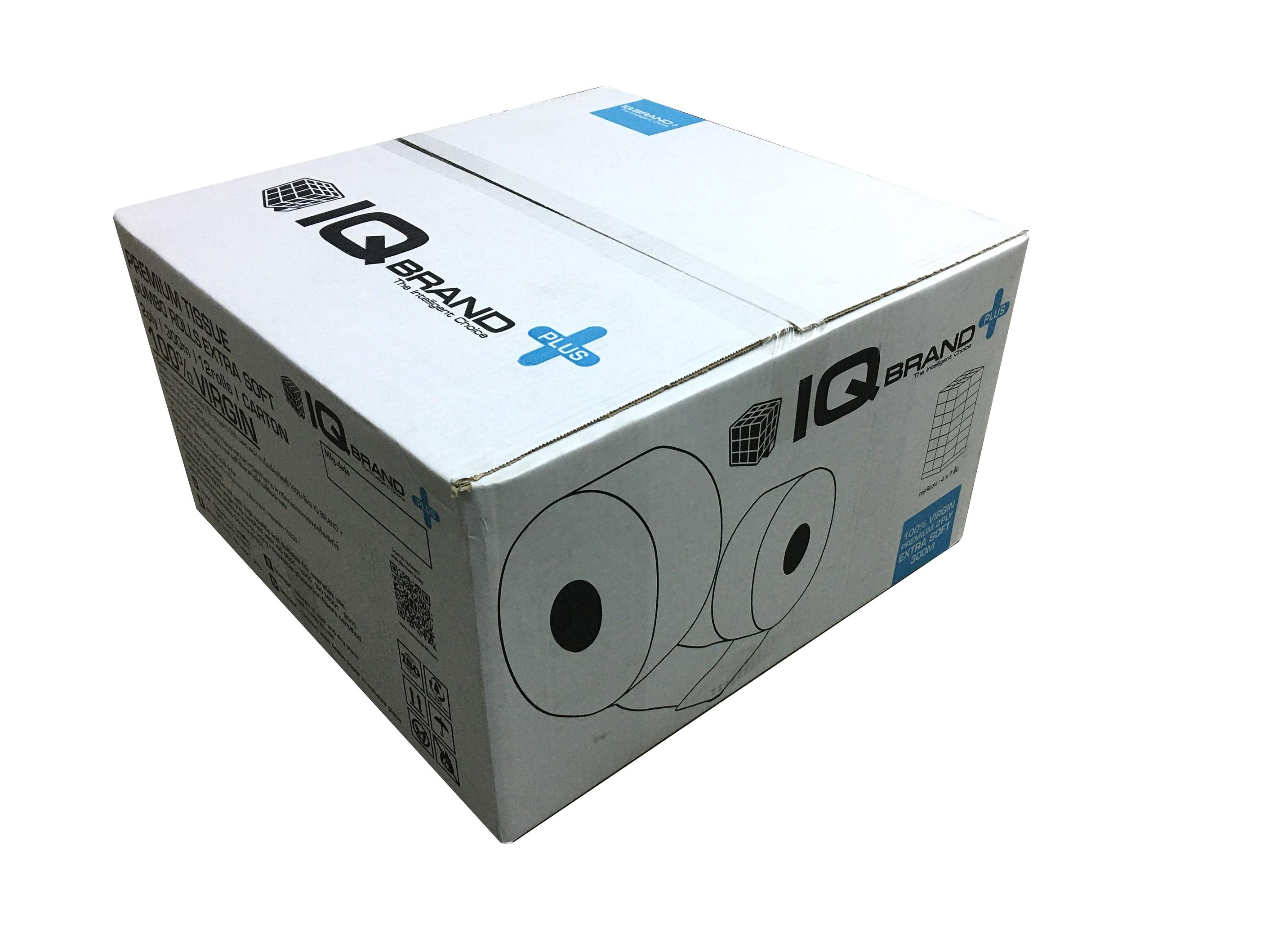 IQ BRAND PLUS กระดาษชำระม้วนใหญ่ 2ชั้น เยื่อกระดาษบริสุทธิ์ 100 ไม่มี ...