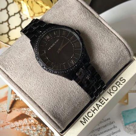 นาฬิกาข้อมือผู้หญิง MICHAEL KORS Black Dial Black Stainless Steel ...