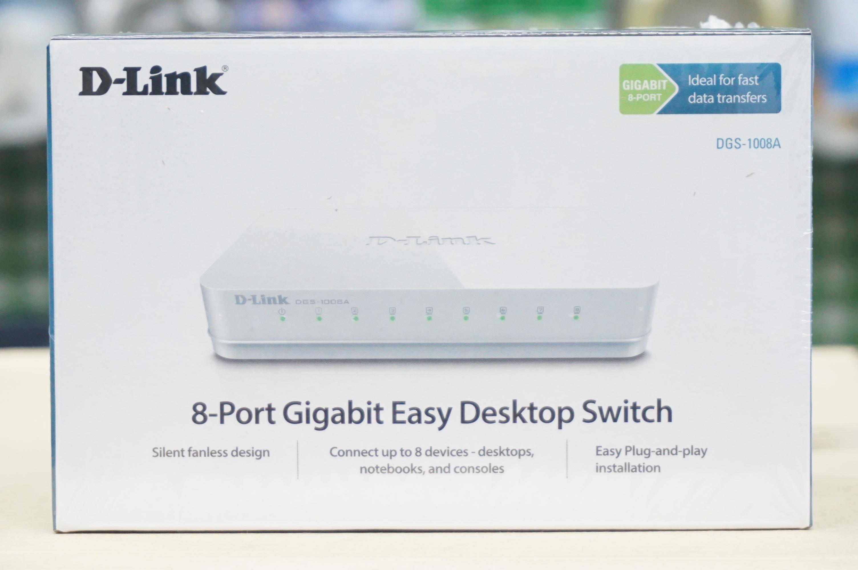 D-Link 8 Port Gigabit Switch 10/100/1000 DGS-1008A (สีขาว) - IT HUT ...