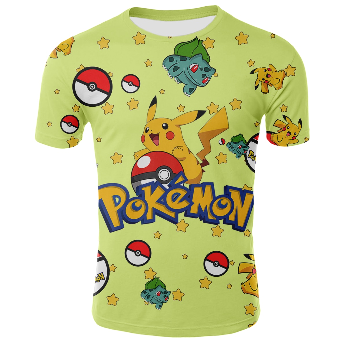 Pokemon Pikachu Kids Summer T Shirt Girls Boys Graphic Tee Cartoon ...
