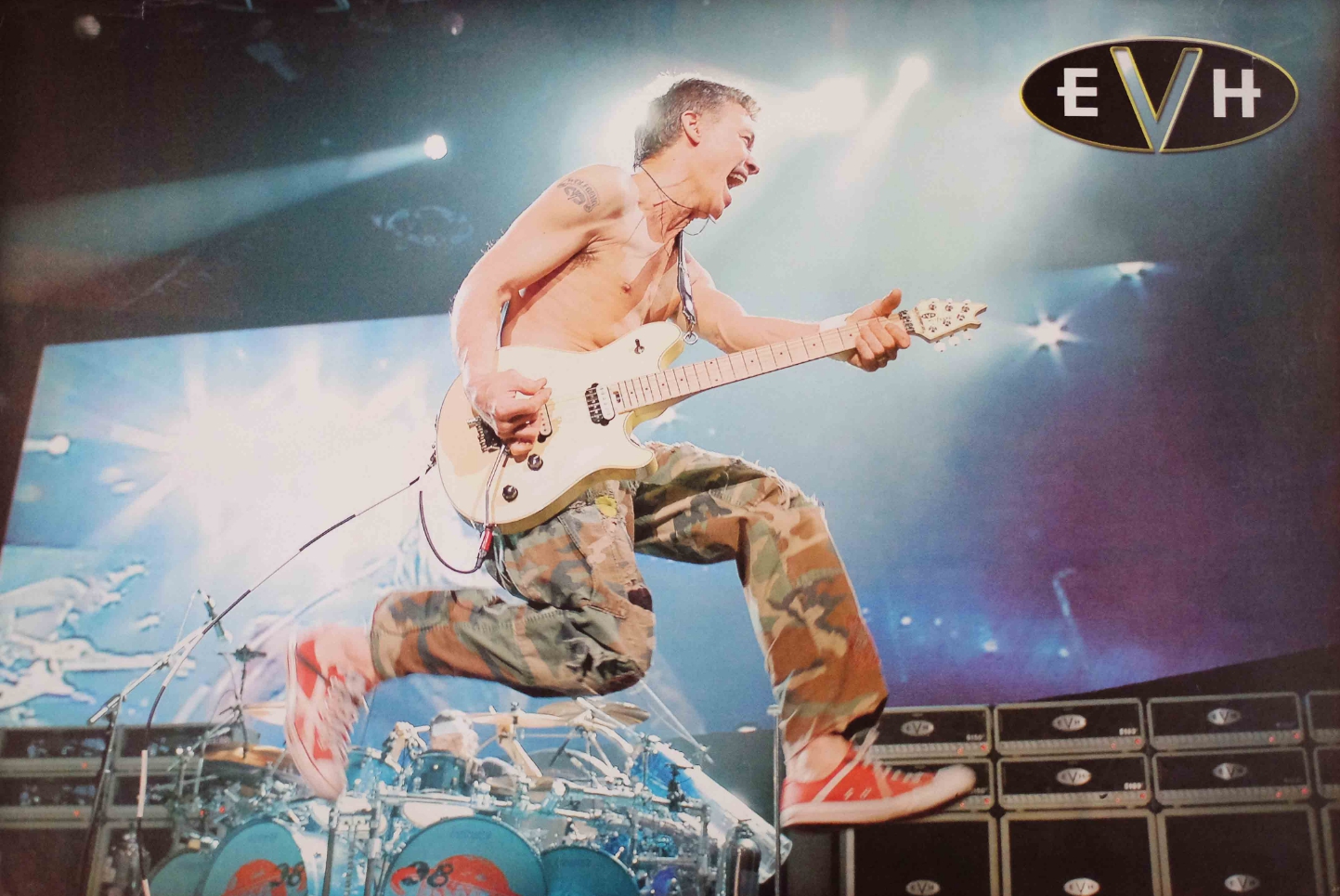 โปสเตอร์ รูปภาพ Eddie Van Halen เอ็ดดี แวน แฮเลน EVH วงดนตรี รูปหายาก ...