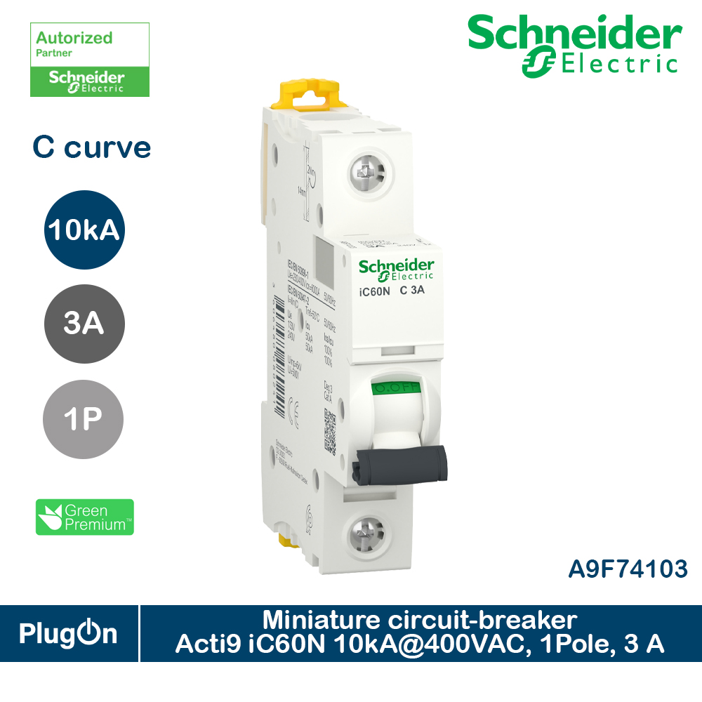 A9F74103 - Schneider Electric Miniature circuit-breaker, Acti9 iC60N ...