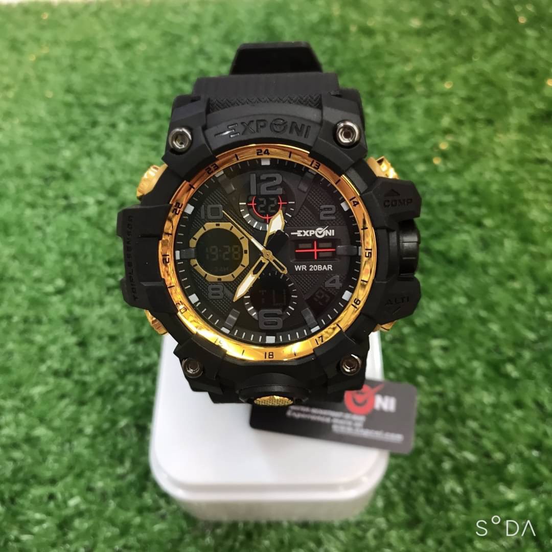 EX-01 นาฬิกาข้อมือชาย-หญิง EXPONI 2ระบบ สายยางซิลิโคน อย่างดี ถ่ายจาก ...