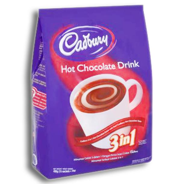 Cadbury 3in1 Hot Chocolate แคดบูรี ผงโกโก้ สำเร็จรูปชนิดผง 30g. x 13ซอง ...