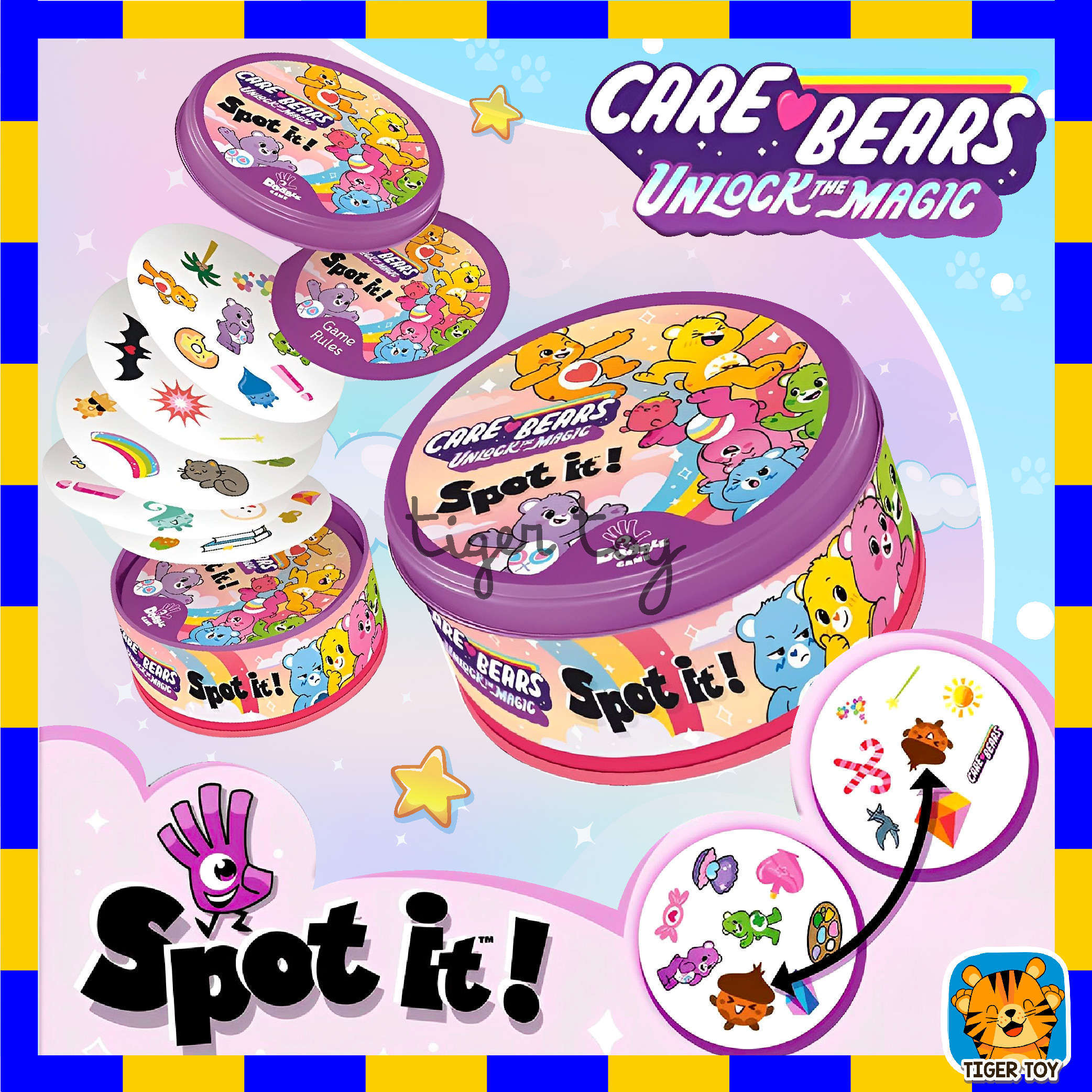 Spot It Card แคร์แบร์ เกมการ์ด บอร์ดเกม เกมจับคู่ภาพ การ์ดแคร์แบร์ ...