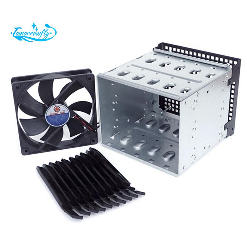 3.5 Inch HDD Hard Drive Cage 5X3.5 Inch HDD Cage Rack DIY Hard Disk Box ...