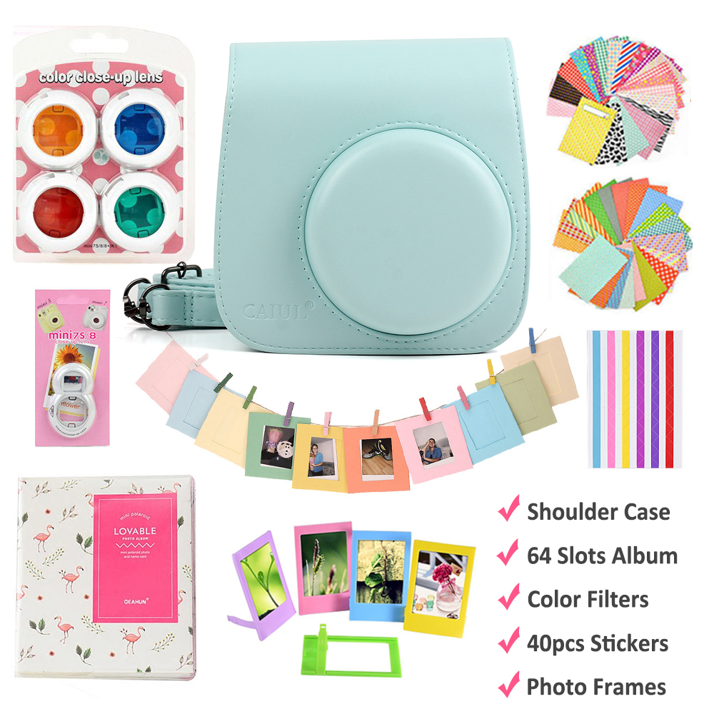 Fujifilm Instax Mini 8 Mini 9 Camera Bag Clear Case Cover + 64 Slots ...