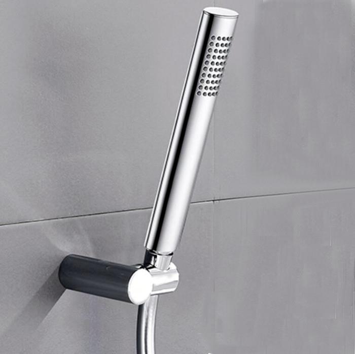 brass Hand Shower Chrome Hand Held Shower Set with Holder and Hose Wall ...