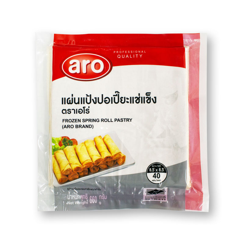 พร้อมส่ง เอโร่ แผ่นแป้งปอเปี๊ยะแช่แข็ง 660 กรัม ARO Frozen Spring Roll ...