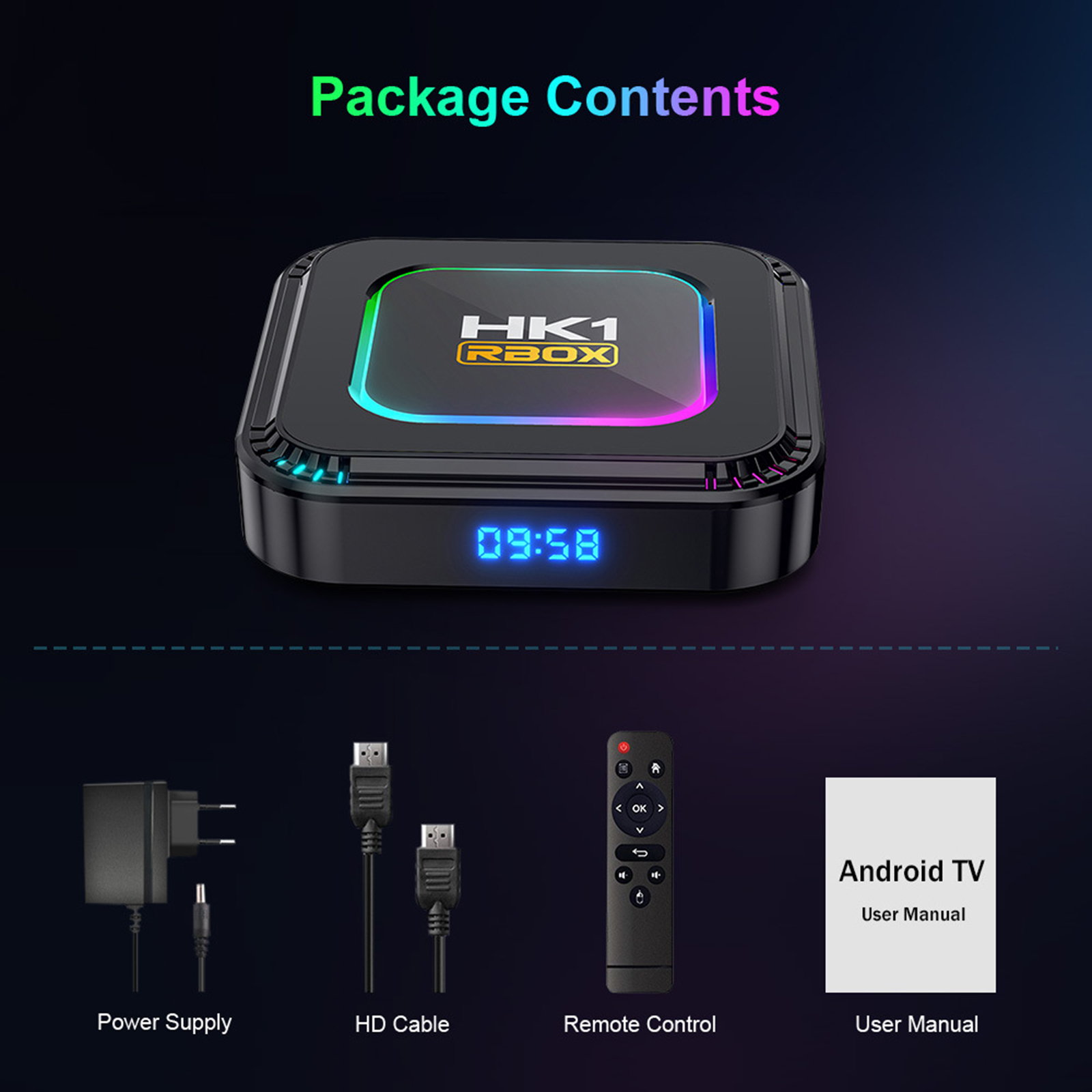 HK1 RBOX X4S Wifi 2.45G Bluetooth 4.1 CPU Amlogic S905X4 Android 11 ...