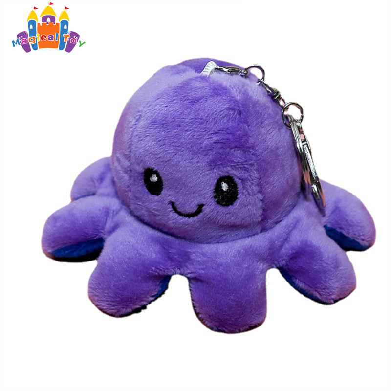 FunsLane Reversible Octopus Plush Pendant Double-sided Expression Flip ...
