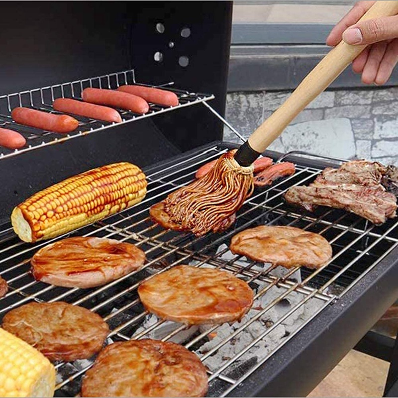 Barbecue BBQ Brush Basting Mop with Wooden Handle Grilling Smoking ...