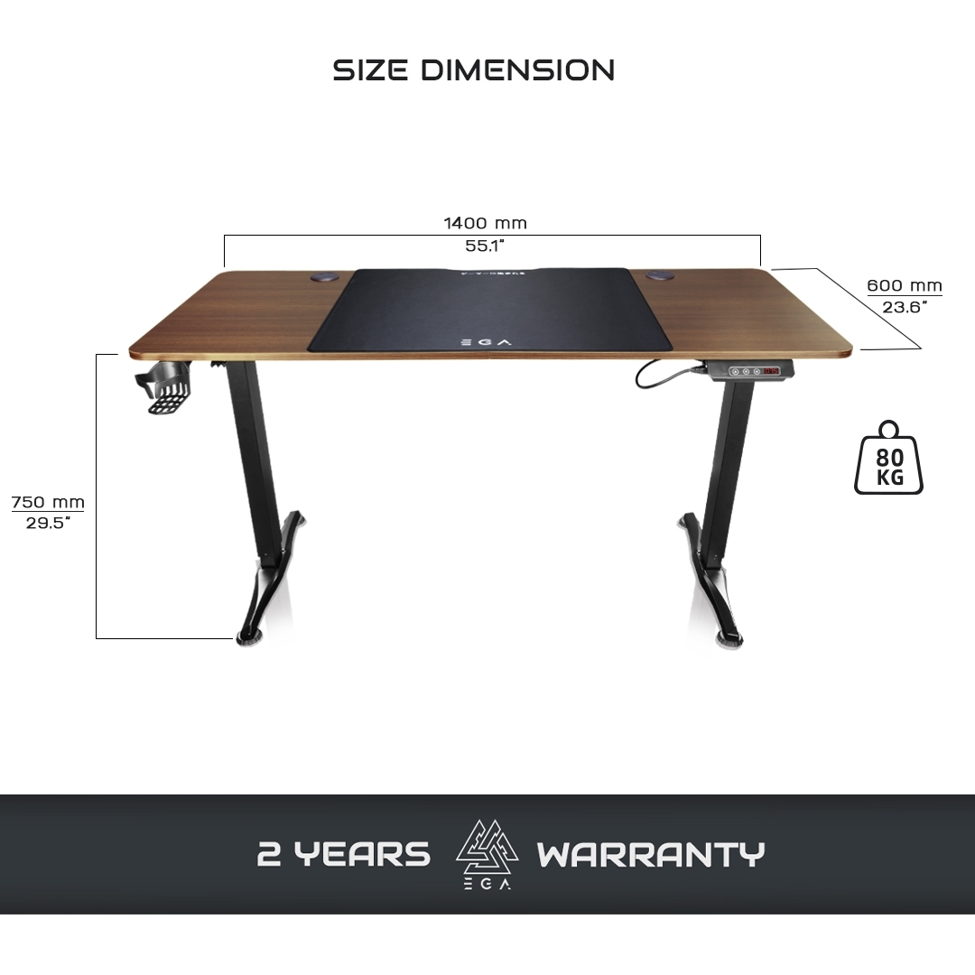 EGA Type GD7 GD7 Gaming Desk โต๊ะเกมส์มิ่ง โต๊ะปรับระดับขึ้น-ลงได้ 75 ...