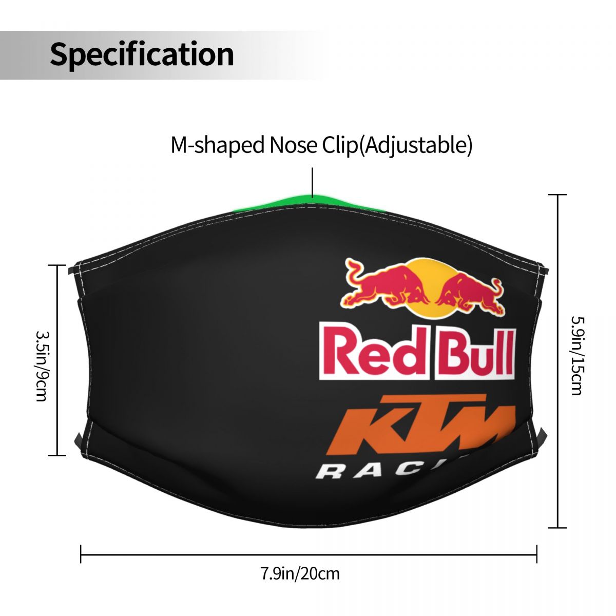 Red Bull Ktm Racing Protective Unisex Face Mouth Mask1 Fancy Washable ...