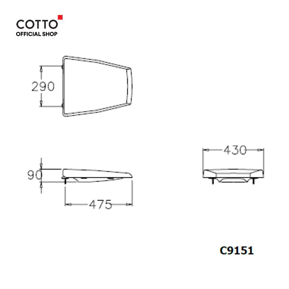 COTTO ฝารองนั่งโถสุขภัณฑ์ รุ่น C9151 Soft Closed - COTTO Bathroom Shop ...