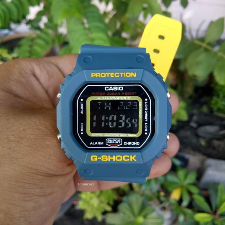 นาฬิกา CASIO ยักเล็ก ทูโทนสีกลมฟ้า ตังเวลา แถมฟรีกล่องใส่ - Hom casss ...
