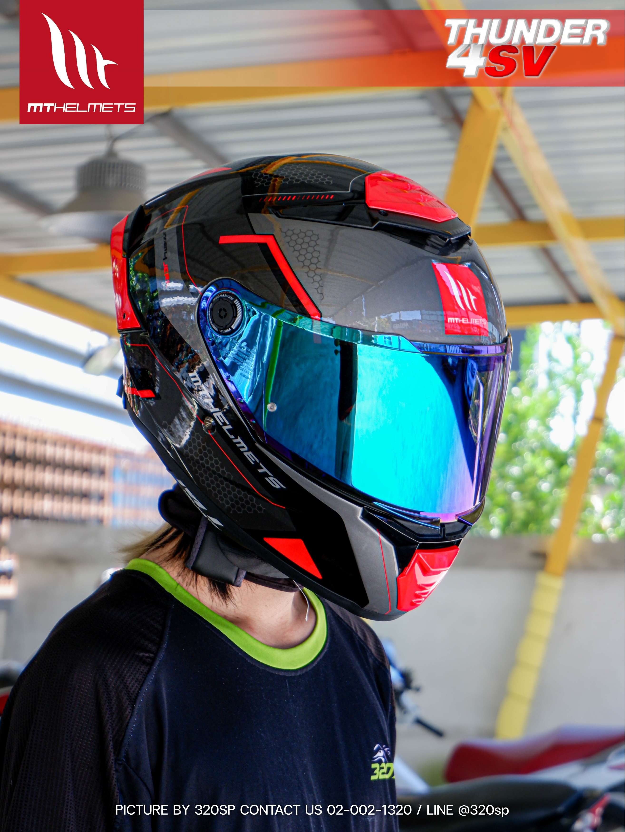 หมวกกันน็อค MT THUNDER 4 SV 3 ลายใหม่ ส่งไว!!! | Lazada.co.th