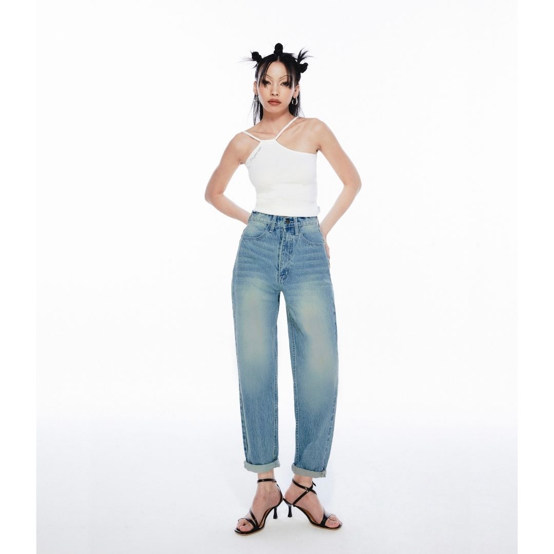 Merge Official - Classic Mom Jeans (พร้อมส่ง) | Lazada.co.th