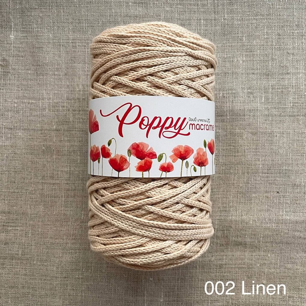 Poppy Macrame เชือกฟอก เชือกมาคราเม่ ขนาด 2.5 มม. หนัก 200 กรัม | Lazada.co.th