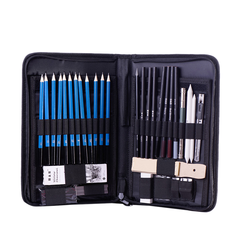 OTOYEEK ชิ้นวาดดินสอสเก็ตช์ภาพดินสอสเก็ตช์ภาพชุด Professional Art Kit ...
