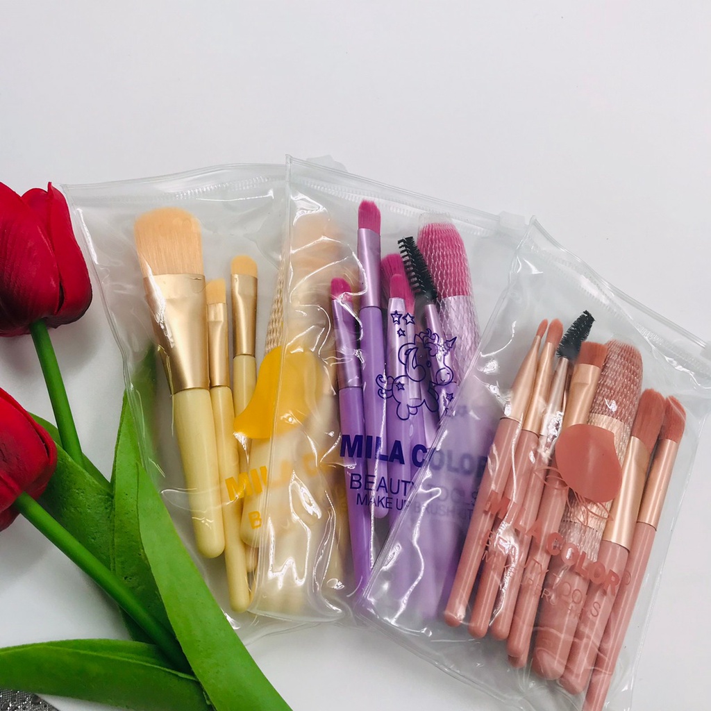 A666????????ชุดแปรงแต่งหน้า 8ชิ้น แปรงปัดแก้ม ชุดแต่งหน้า ขนแปรงนุ่ม ...