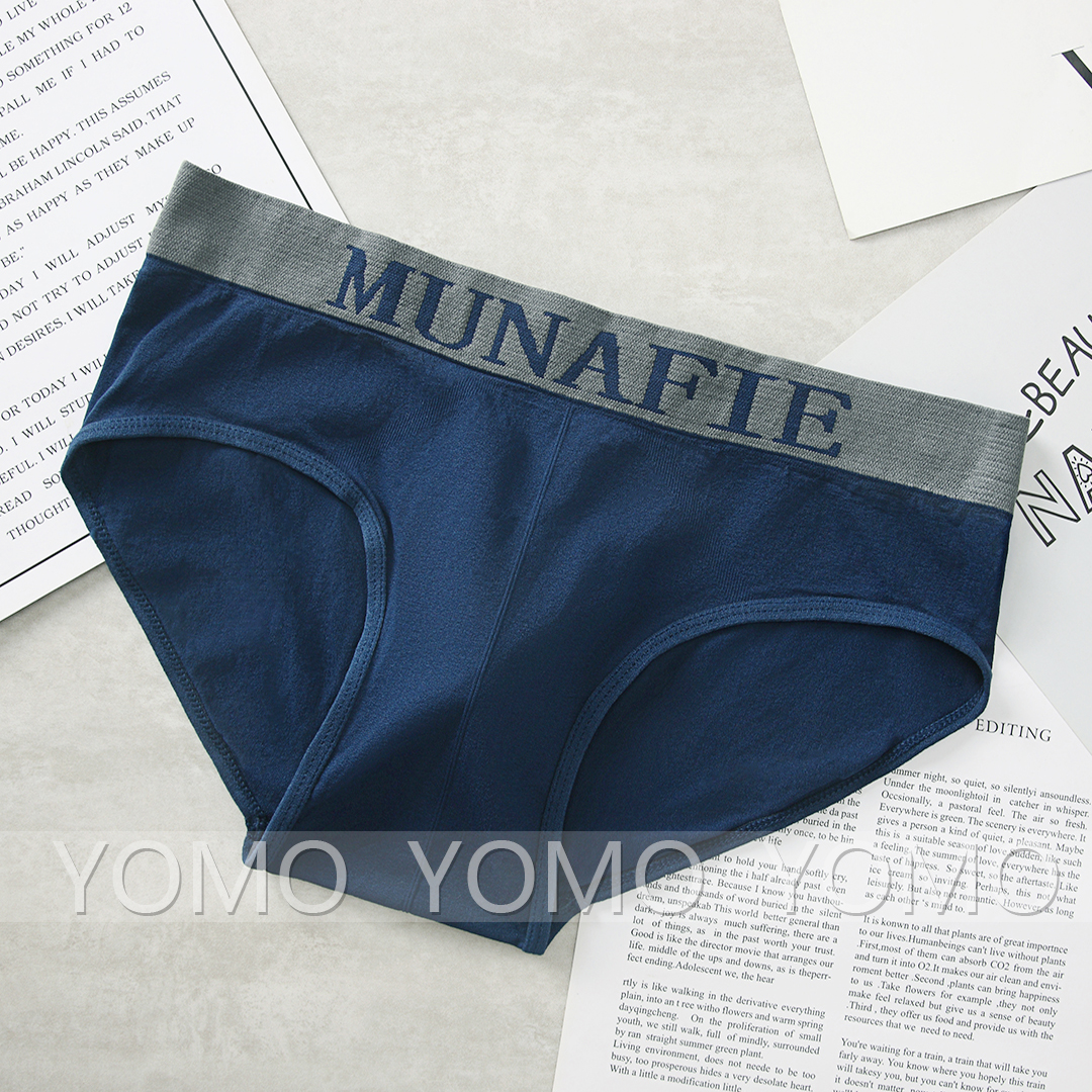 YOMO ( 5 ชิ้น) กางเกงในชาย MUNAFIE กางเกง ผ้ายืดใส่สบาย ฟรีไซส์ รอบเอว 26-40 นิ้ว - MixASale