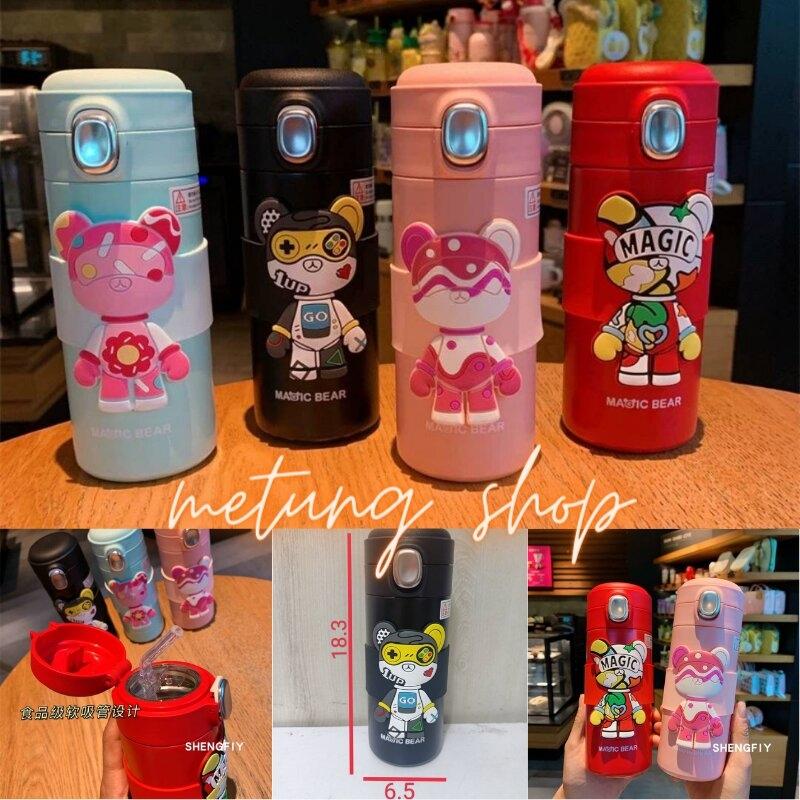 กระติกน้ำเก็บความเย็น มีหลอดในตัว Magic Bear V05สแตนเลส อย่างดี304 ?ขนาดความจุ 350 ml - Metung ...