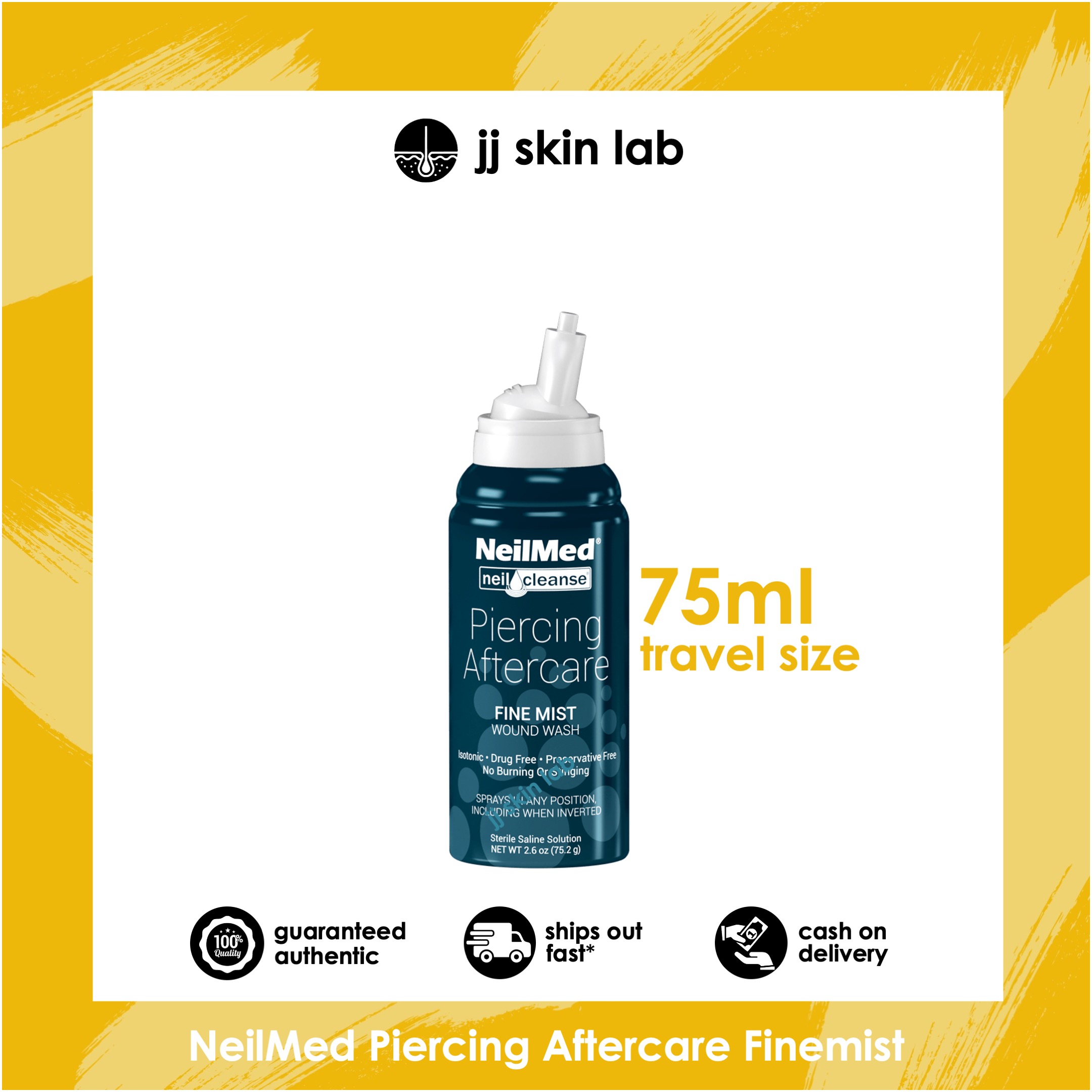 JJ Skin Lab - NeilMed Piercing Aftercare Fine Mist Saline Cleanser ...