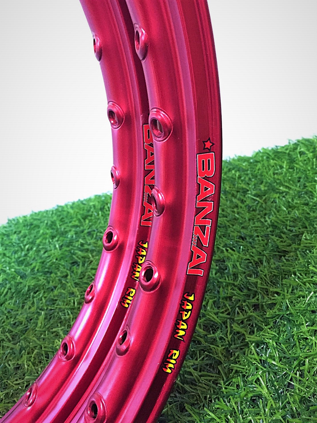 แดง BANZAI บันไซ สีแดง รุ่น JAPAN RIM 1.4 ขอบ17 นิ้ว สีแดงล้อทรงขอบ ...