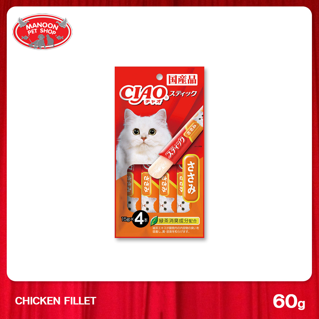 [MANOON] CIAO Stick in Jelly เชาว์ สติ๊ก ขนมครีมแมวเลีย รูปแบบแท่ง 60 กรัม | Lazada.co.th