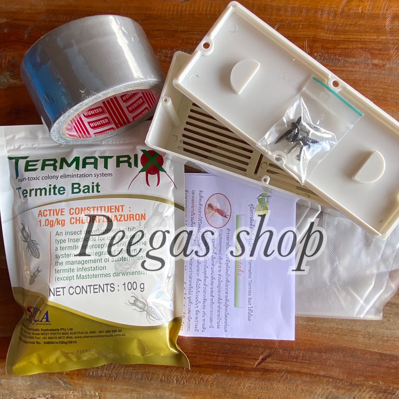 ชุดเหยื่อกำจัดปลวก Termatrix ขนาด 100 กรัม 1 เซ็ต (สินค้าใหม่ ผลิตเดือน 24 ต.ค. 66) ครบชุด ...