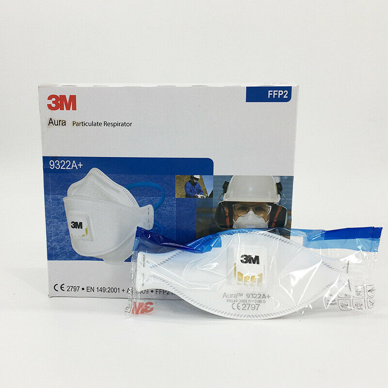 3M™ Aura™ 9322A+ ป้องกันฝุ่น ละออง ฟูมโลหะ แบบพับได้ พร้อมวาล์วระบาย ...