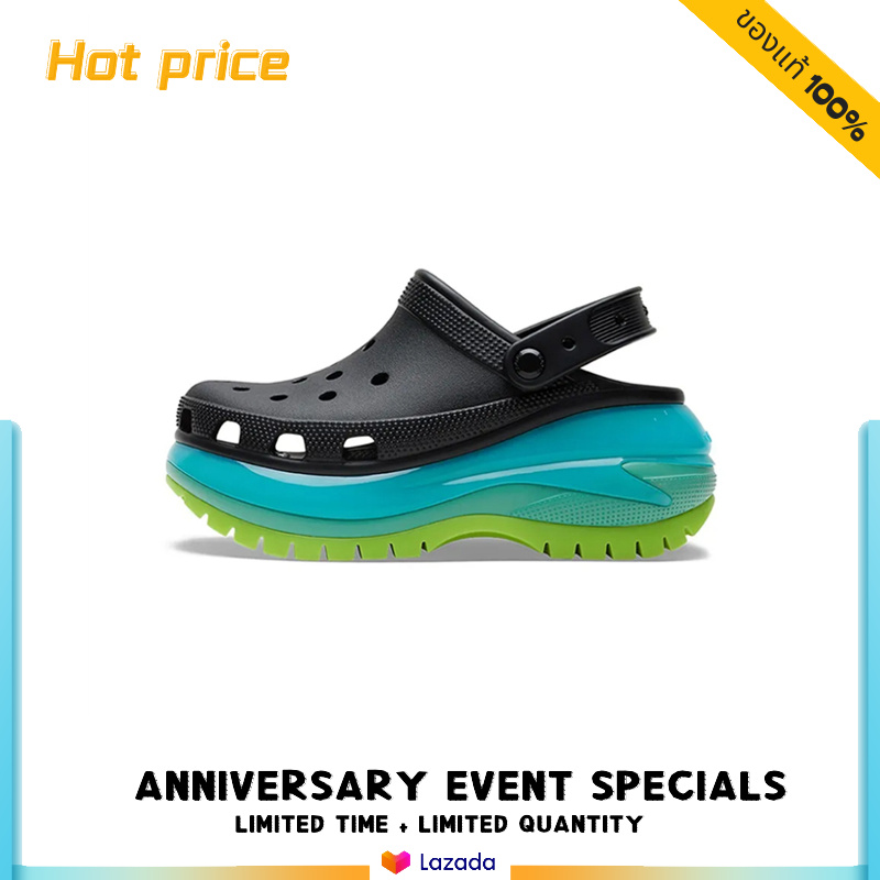 AUTHENTIC SANDALS Crocs Mega Crush Dark Green SPORTS SHOES 207988 - 0C4 ...