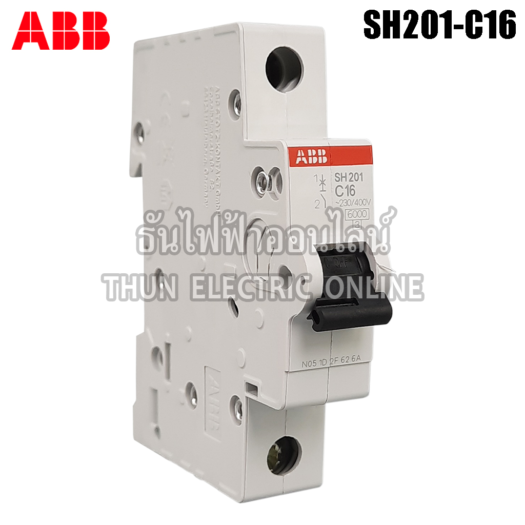 ABB SH201-C16 1P 16A 6KA ลูกเซอร์กิต เบรกเกอร์ SH201 ลูกย่อย เซอร์กิตเบรคเกอร์ เกาะราง เบรกเกอร์ ...