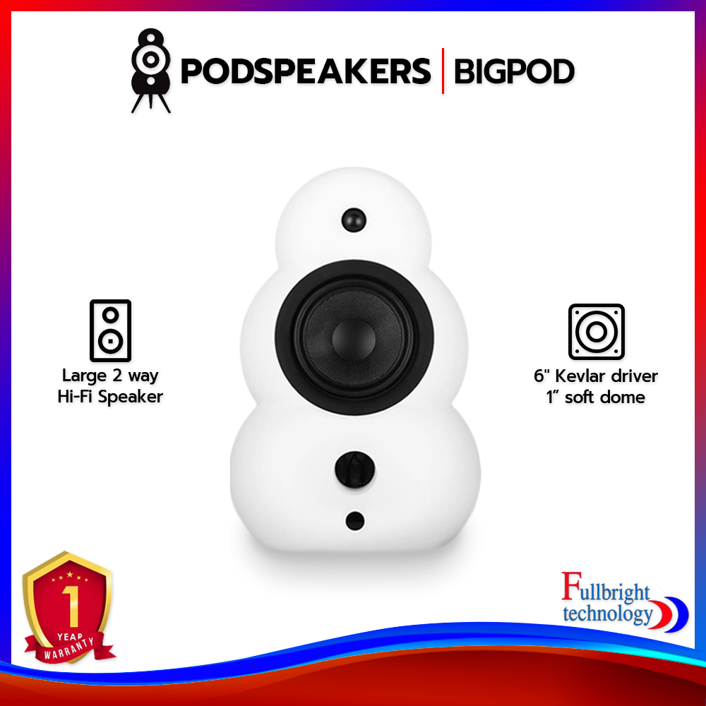 Podspeakers BigPod Bookshelf Speakers ขนาด 6 นิ้ว 2 ทาง รองรับ Multi ...