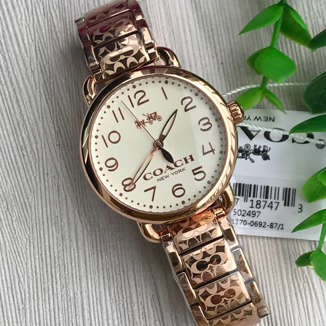 Coach Womens Delancey Rose Gold tone Bracelet Watch 14502497 -36mm ...