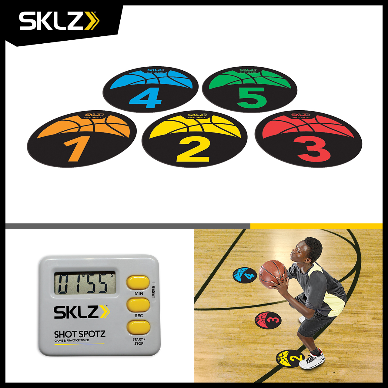 SKLZ - D Man อุปกรณ์ซ้อมบาสเก็ตบอล ฝึกการหลบหลีกสิ่งกีดขวาง บาสเก็ตบอล ...