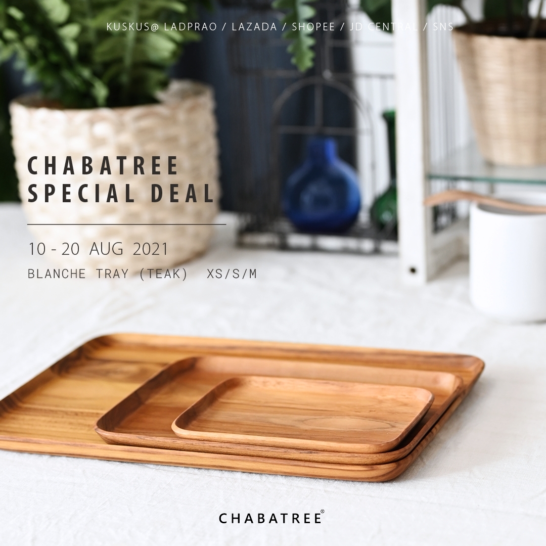 CHABATREE SPECIAL DEAL – BLANCE TRAY (TEAK) XS / S / M - Kus Kus Shop ...