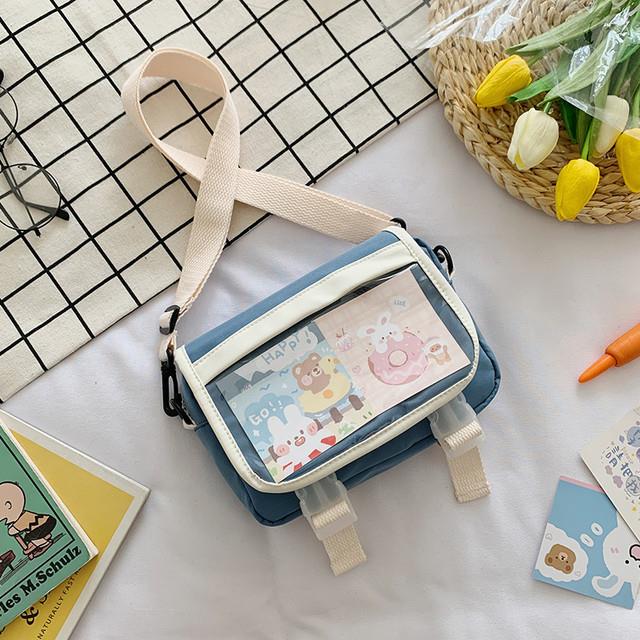【Lanse store】 Japanese Ins Lovely Canvas Bag Female Messenger Ita 2021 ...