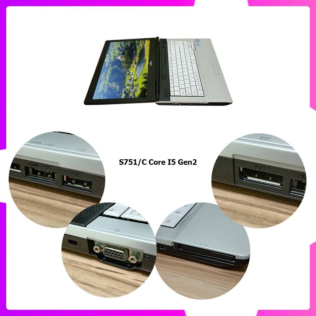 โน๊ตบุ๊คมือสอง Notebook Fujitsu P772/G i5Gan2 Core i5-3340M Ram4GB ...