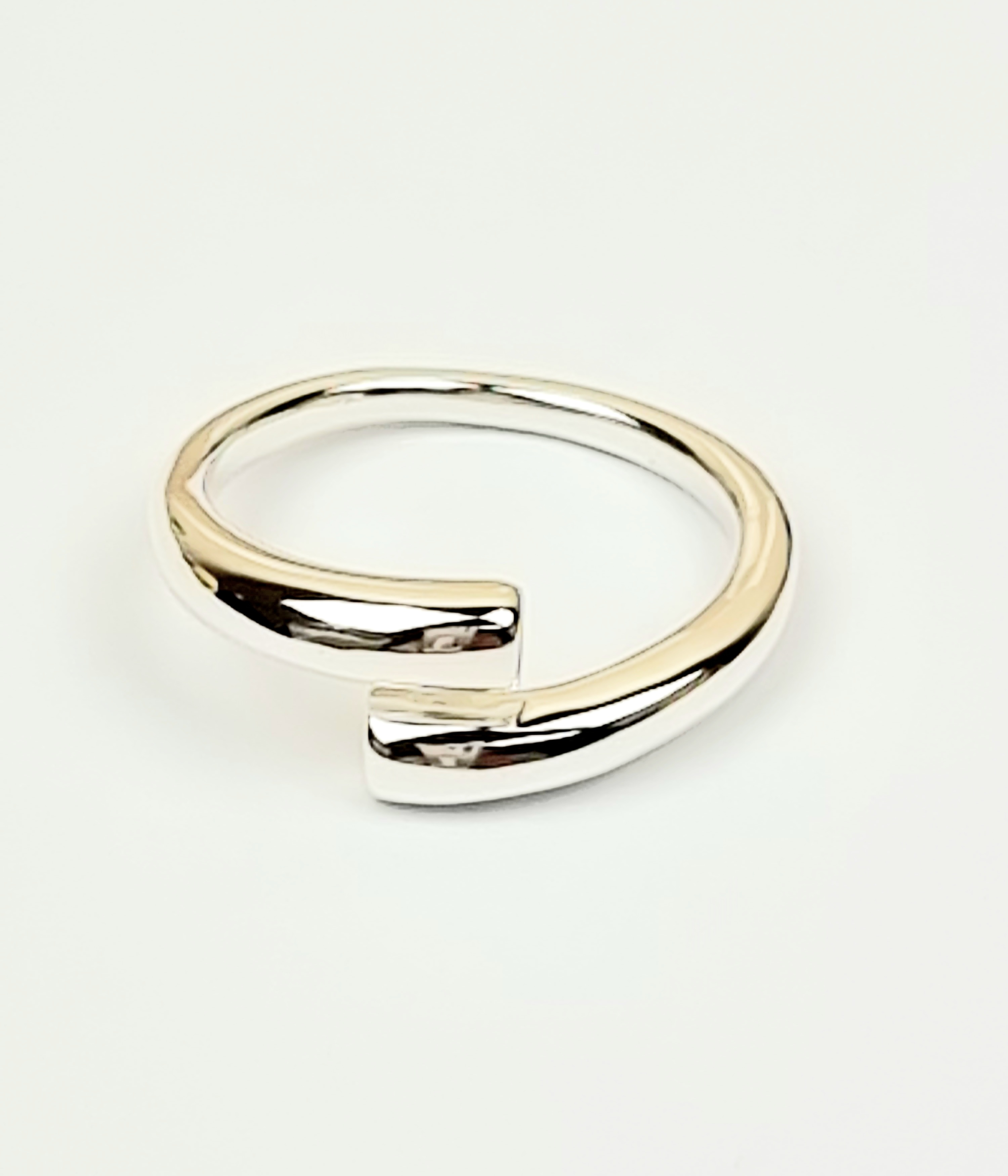 2-End Ring : Modern design silver ring แหวนเงินแท้ 925 ปลายกลม 2 ข้าง ...