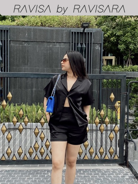 RAVISA by RAVISARA - E8 Shorts กางเกงขาสั้นเอวสูง - RAVISA by RAVISARA - ThaiPick