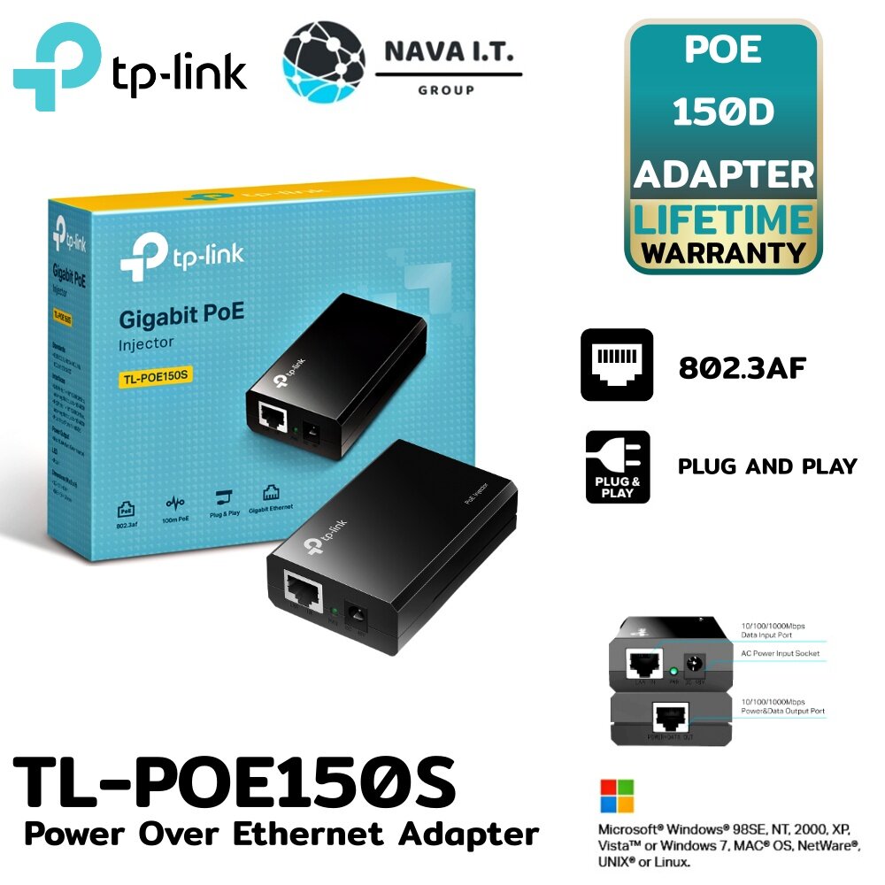 TP-LINK TL-POE150S Power Over Ethernet Adapter ประกันตลอดอายุการใช้งาน ...