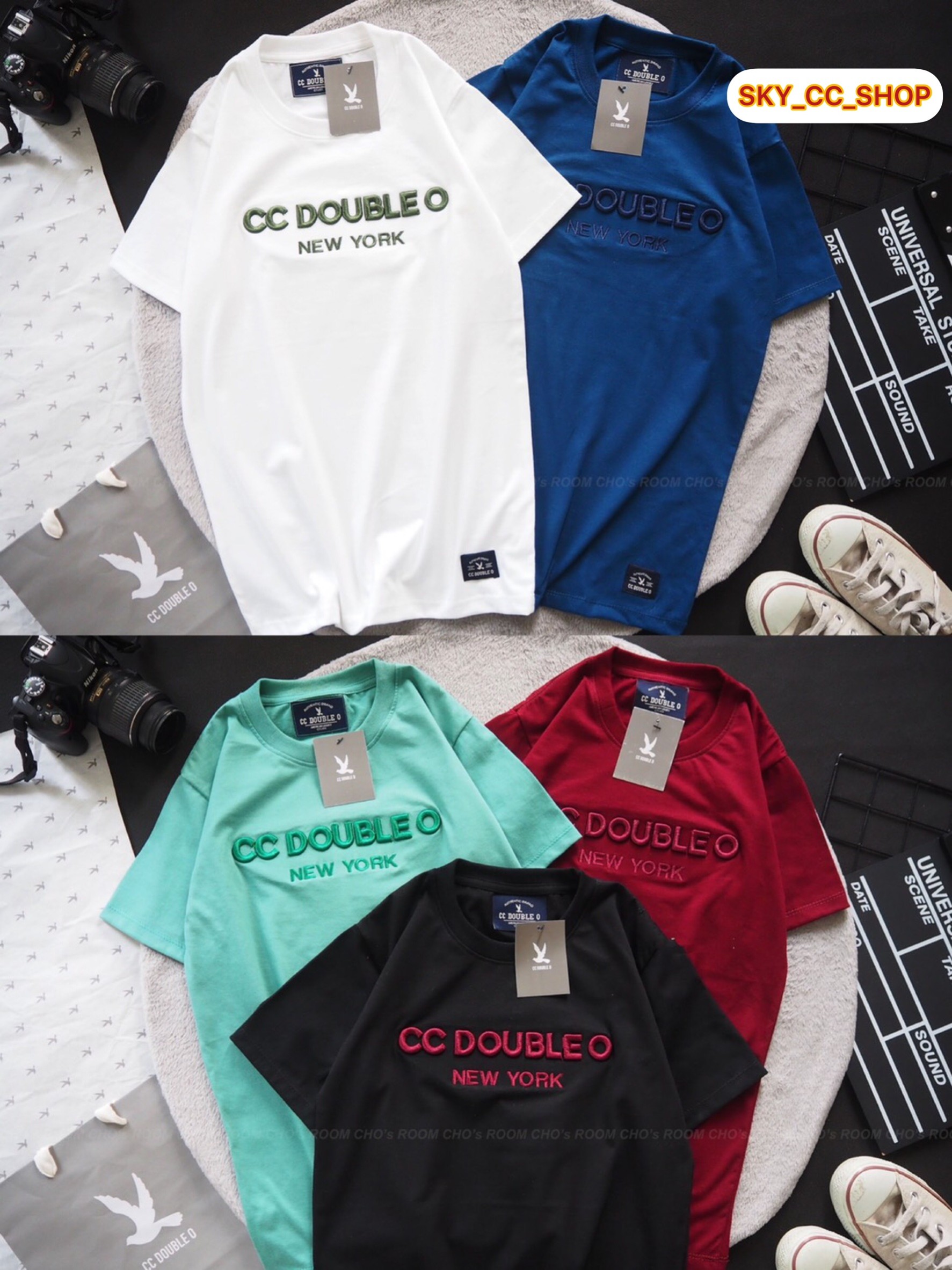 เสื้อยืด????CC-OO งานปัก????Cotton 100% (SMLXL) NO.42 - SKY_CC_SHOP - ThaiPick