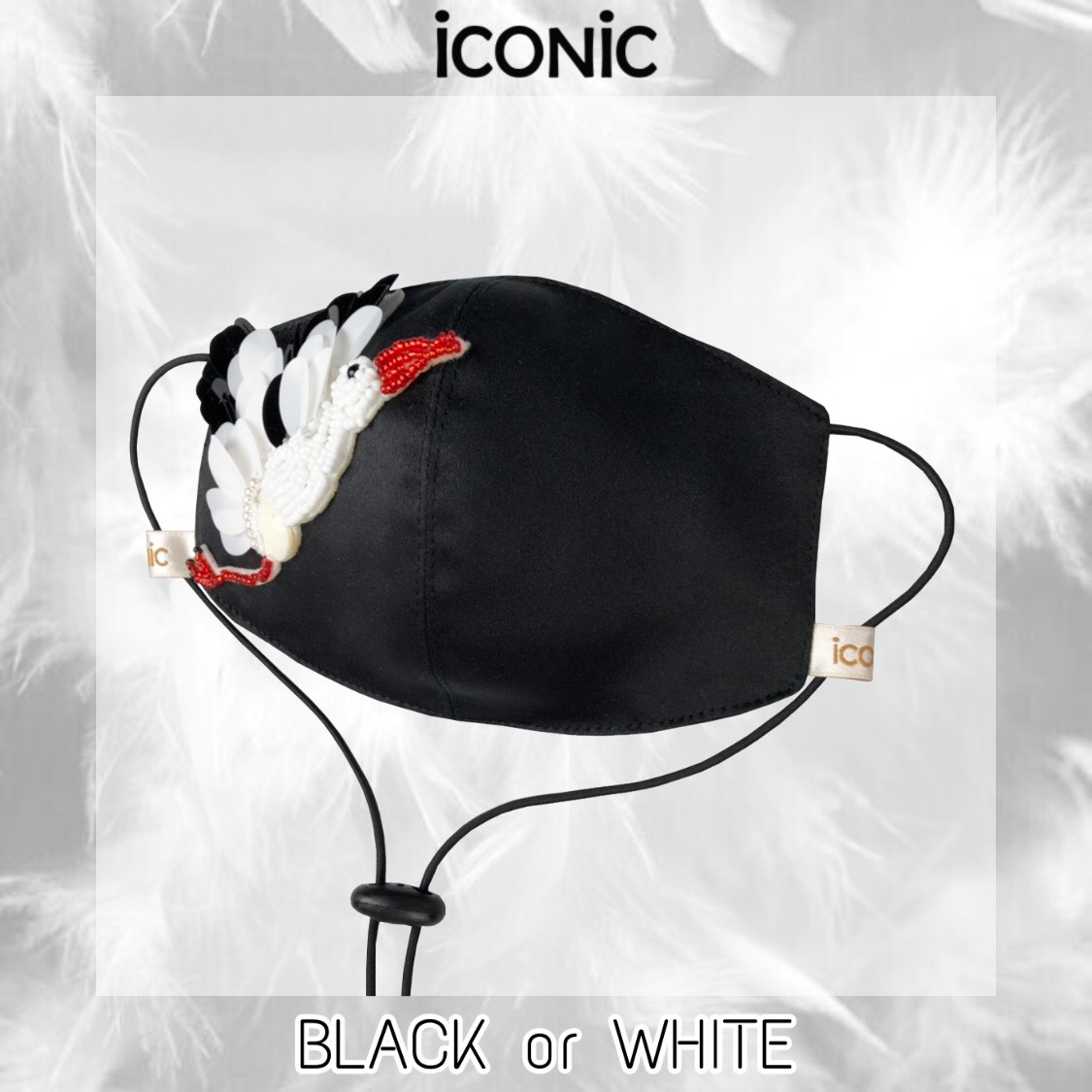 iCONiC - BLACK or WHITE iCONiC Mask 4428 ดำ - หน้ากากผ้า หน้ากากอนามัย ...