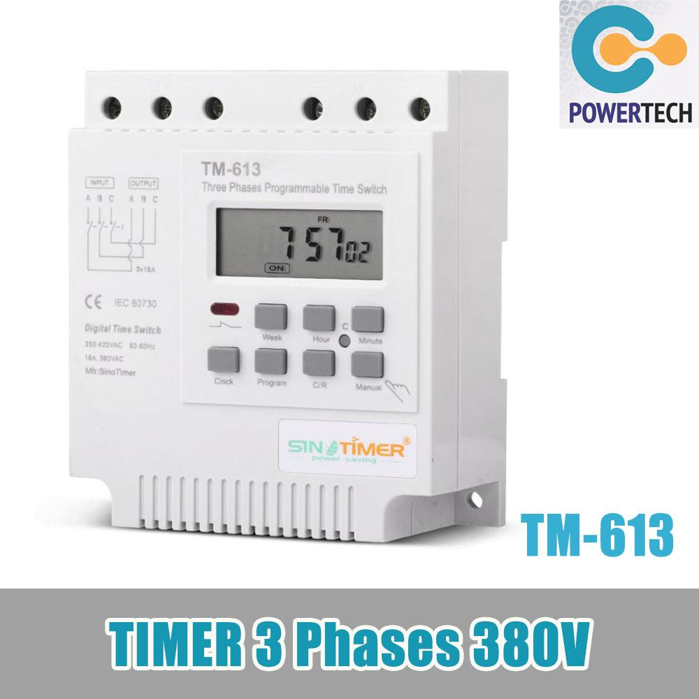 TM613 Timer Switch 380V TM-613 ทามเมอร์สวิตช์ ตั้งเวลาทำงาน 3 เฟส ...
