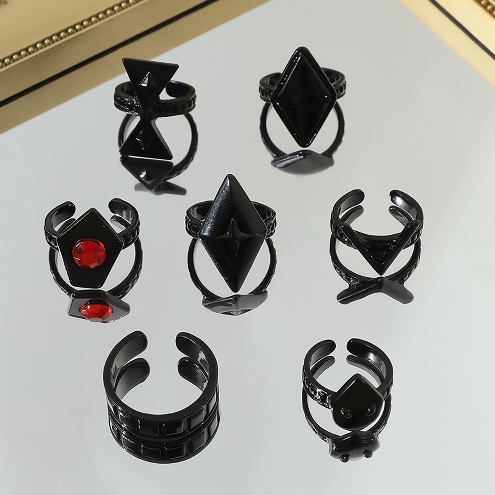 【Hot seller】 Free Shipping 7Pcs Set Genshin Impact Hutao Cosplay Ring ...